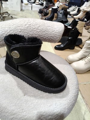 新款冬季女鞋雪地棉时装靴舒适百搭女鞋棉鞋7803黑色