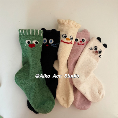 002韩系中筒袜冬季保暖童袜