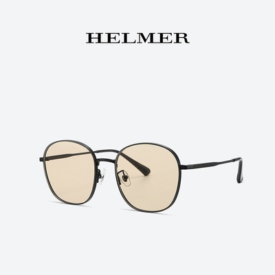 新款百搭简约男女同款圆框墨镜高清尼龙镜片防紫外线太阳眼镜7261