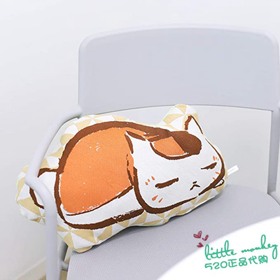 日本代购 夏目友人帐 猫咪老师 睡姿 可爱 抱枕 靠垫 靠枕