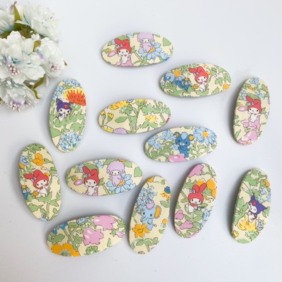 日本Liberty进口布料发夹三丽欧库洛米不锈钢底片