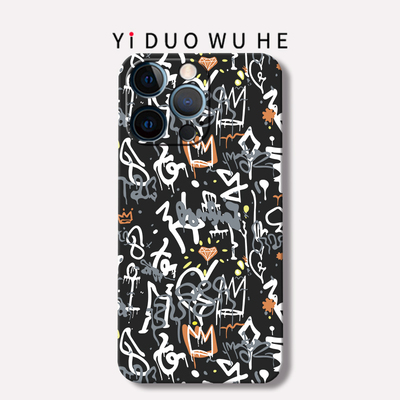 一朶午荷iPhone16promax手机壳苹果14软7保护套8plus磨砂mini全包XR/13/12卡通不撞壳/15