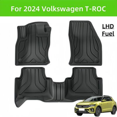 For 2024 T-ROCT LHD Carpet TPE Car Floor Mat/Rear Trunk Mat