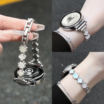 手表GT5/6~金属四叶草贝壳表带链