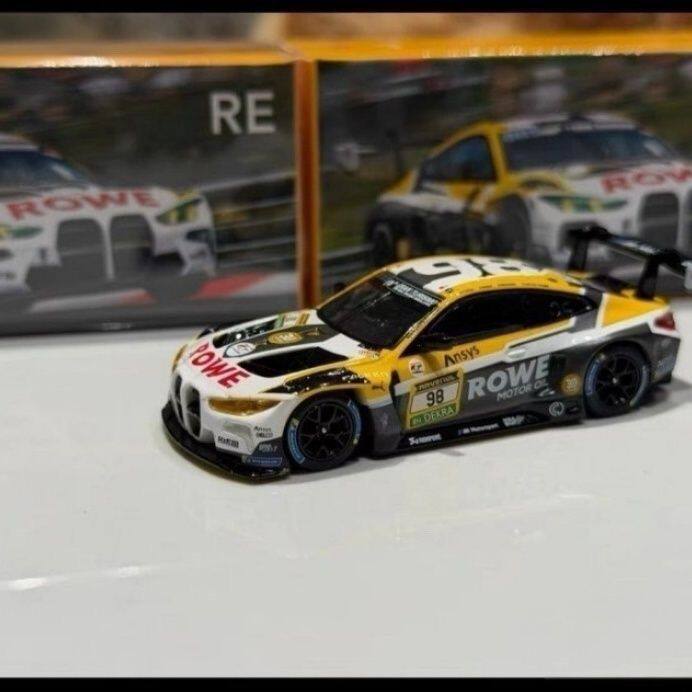 RE 1/64 宝马M4 GT3 ROWE Racing 98号冠军车合金汽车模型