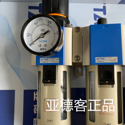 亚德客原装气动二联件GFC400-15附圆形压力表