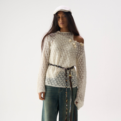 SOLSOL买手店 SHELLE ARTISTE 25早春 设计师品牌 勾花套头毛衣