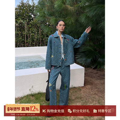 SHORTSENTENCE秋冬纯棉牛仔棉服