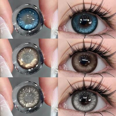 美瞳日抛10片装纯欲感欧美风混血大小直径彩色隐形眼镜一次性3xx