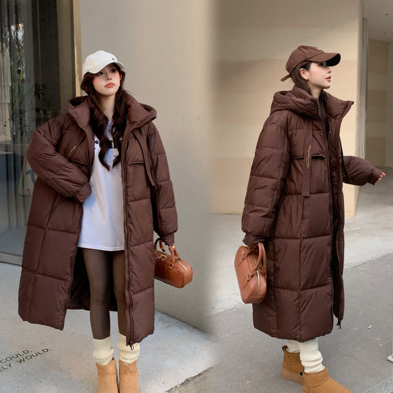 反季加厚羽绒棉服女过膝长款韩版宽松棉衣面包服冬季新款棉袄外套