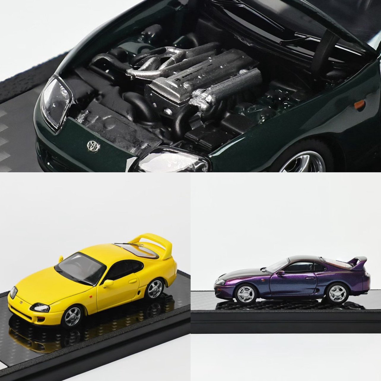 丰田Supra速霸 A80 牛魔王 4代Mk4 开盖版 LCD 1:64 合金汽车模型
