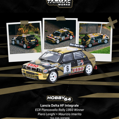 TW 1:64 蓝旗亚 Delta HF Integrale ECR拉力赛冠军 仿真车模收藏