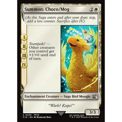 万智牌 召唤：陆行鸟和莫古力 Summon: Choco/Mog FIN 英文平/闪