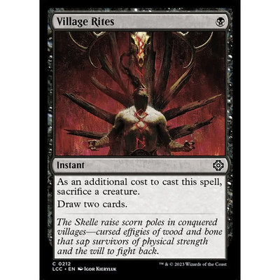 【北境卡牌】万智牌 村民仪式 Village Rites LCC 英文平卡 铁