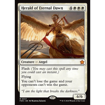 万智牌 恒晓传令使 Herald of Eternal Dawn FDN 英文平/闪卡