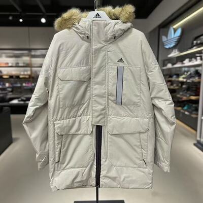 阿迪达斯保暖防风休闲运动羽绒服
