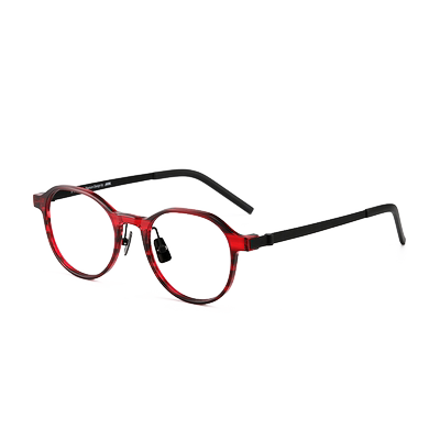 全框复古风板材近视眼镜