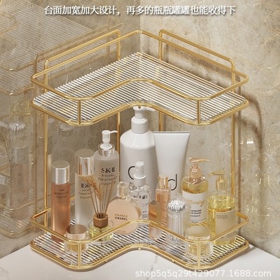 亚克力墙角收纳架洗手台化妆品架