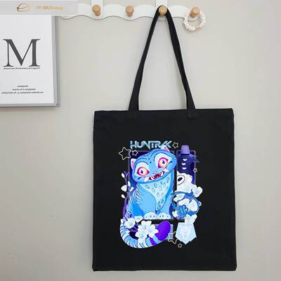 kpop demon hunters猎魔女团周边印花帆布包女ins韩风手提单肩包