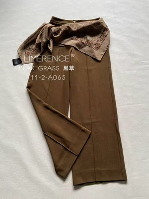 法国设计师品牌SOEUR小众气质焦糖色直筒长裤