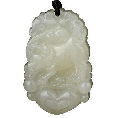 和田玉吊坠吉祥物型饰品生肖牛