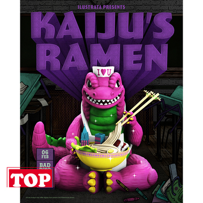 【TOP】现货 MIGHTY JAXX拉面恐龙 Kaiju's Ramen by Ilustrata