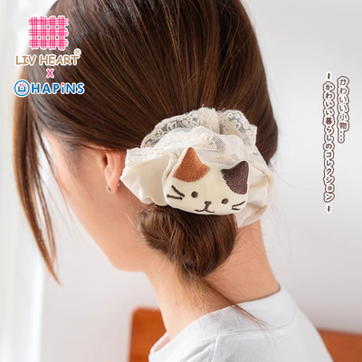 【蕾丝花边发圈】LIVHEART可爱猫咪扎头发丸子头大肠发绳头绳
