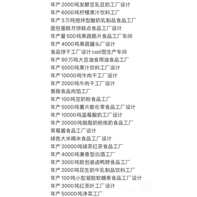 食品工厂设计说明书+CAD图原文件