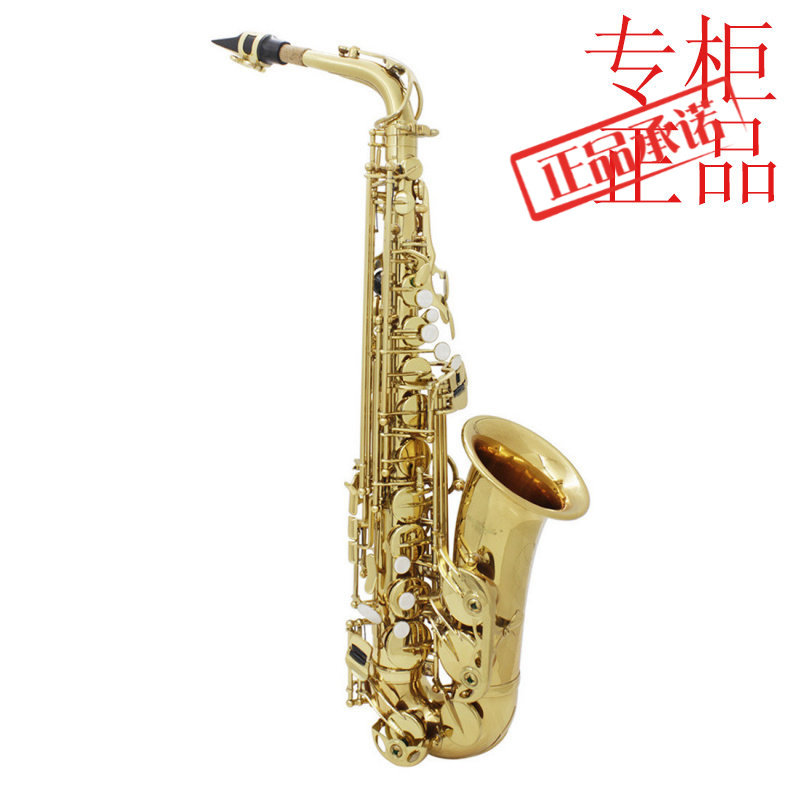 ㊣阿斯顿维拉降E调中音萨克斯黄铜管体雕花白贝壳萨克斯风乐器SAX