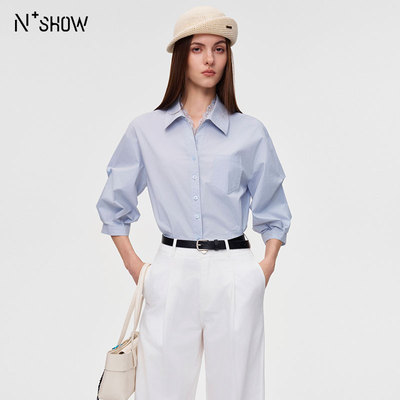 朗香25秋季新品蓝色小衫