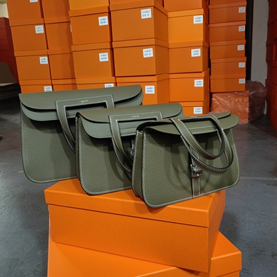 高定进口Tc皮蜡线半手缝真皮halzan包21/25哈赞包 单肩斜跨通勤包