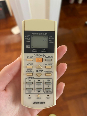 适用Rasonic乐声乐信松下冷气空调遥控器A75C2913 3182 3184 3297