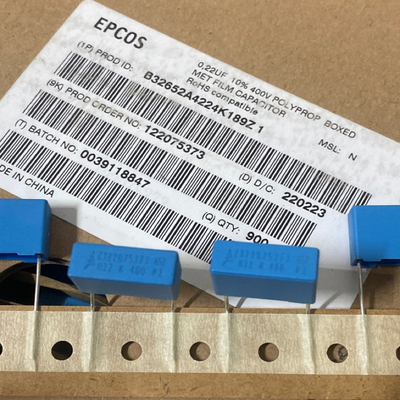 B32652A4224K 400V0.22UF/400V224薄膜电容进口EPCOS脚距15MM