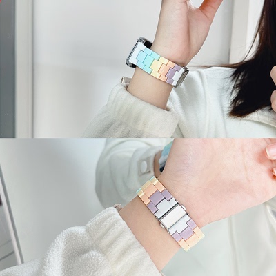 适用小米手环10pro表带糖果彩虹miband9Pro三株小众腕带鸭鸭联动
