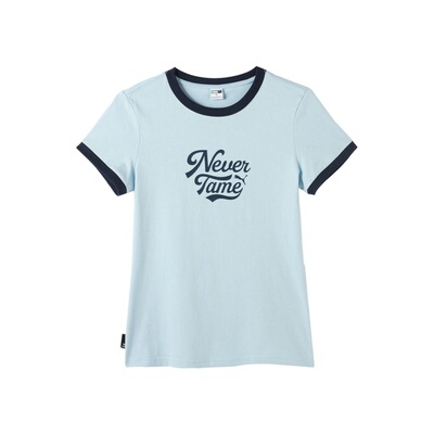 彪马 女子休闲拼色圆领T恤 TEAM CC SHORTSLEEVE TEE  630942-71