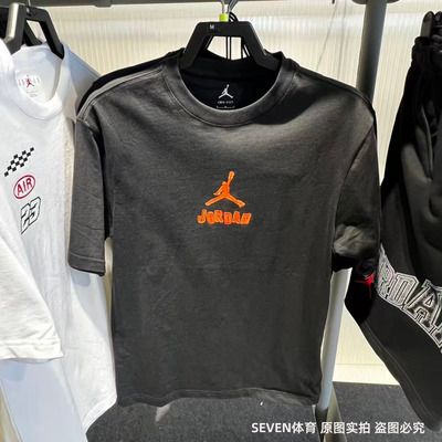 NIKE耐克JORDAN短袖男子圆领纯棉23号卡通印花运动T恤 IR6309-010