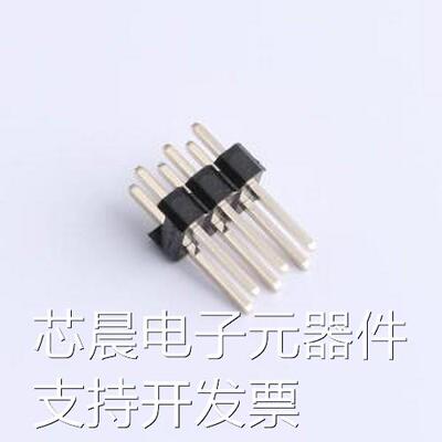 GPHA201-0302A001R1AA 排针 2x3P 间距:2.54mm 直插 插件,P=2.54m
