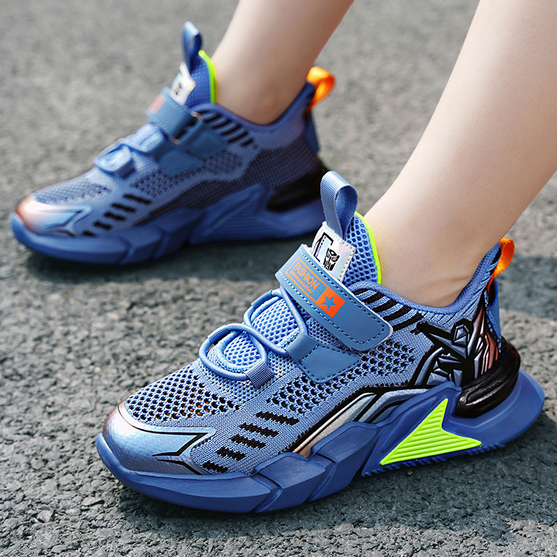 ABC SHIELD男童鞋子夏季缕空单网鞋网面透气儿童运动鞋学生跑步鞋_虎窝淘