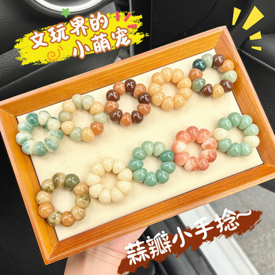 多宝蒜瓣山竹猪大肠手捻指尖盘玩解压绕指柔菩提子文玩佛珠念珠