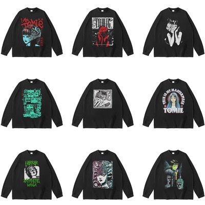 全棉富江印花长袖打底衫