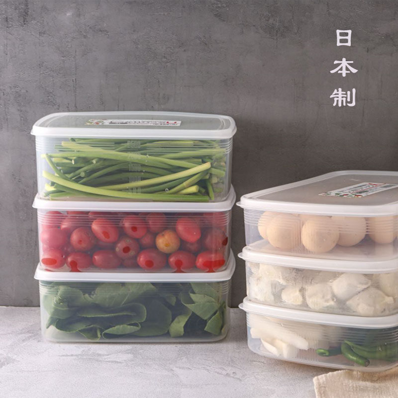 日本进口保鲜盒冰箱专用鱼蔬菜水果盒可微波加热鸡蛋饺子盒大容量