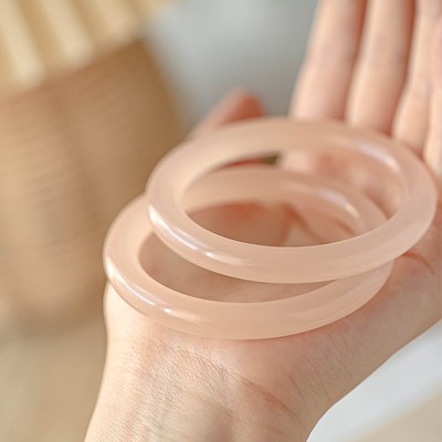 西柚粉｜源以笙天然玉镯少女款