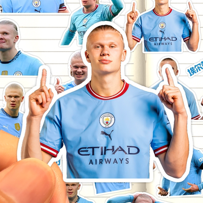 埃尔林哈兰德贴纸高清防水曼彻足球运动员Erling Haaland魔人贴画