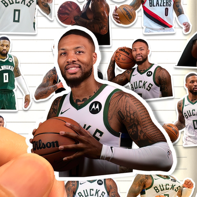 戴姆利拉德贴纸高清防水篮球运动员Damian Lillard装饰画贴手机壳