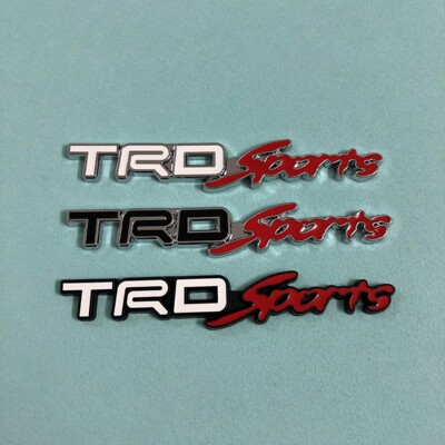 适用丰田改装TRD SPORTS金属车贴凯美瑞雷凌锐志运动尾标贴中网标