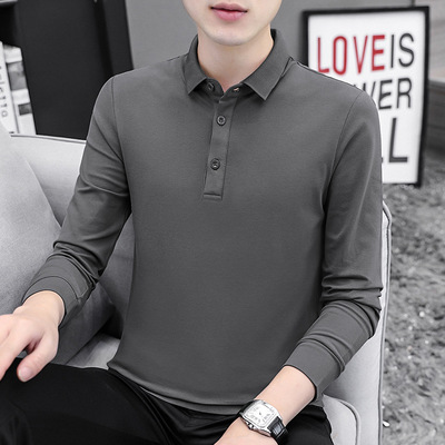 春秋季保罗polo衫长袖t恤