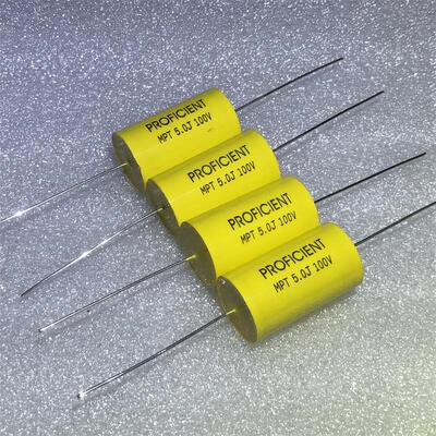 原装美国PROFICIENT mpt 5uf 100v 505J100VDC轴向音频薄膜电容