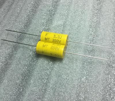 华仑FARAD MT 3UF 250V 305J 3.0J 轴向分频金属化聚酯薄膜电容