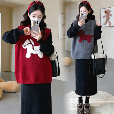 针织马甲无袖毛衣背心大码女宽松