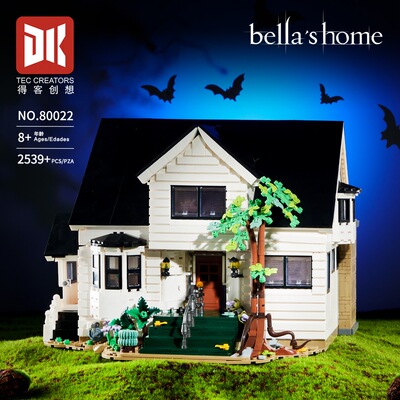 得客80022建筑街景系列贝拉之家别墅高难度拼装diy小颗粒积木玩具